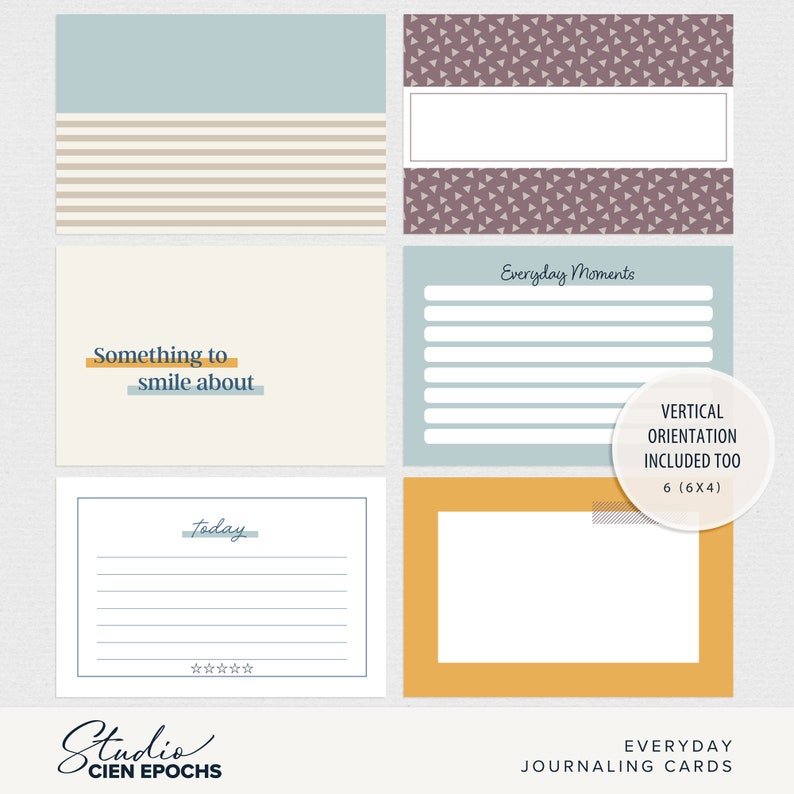Everyday Journaling Cards Project Life Cards - Etsy