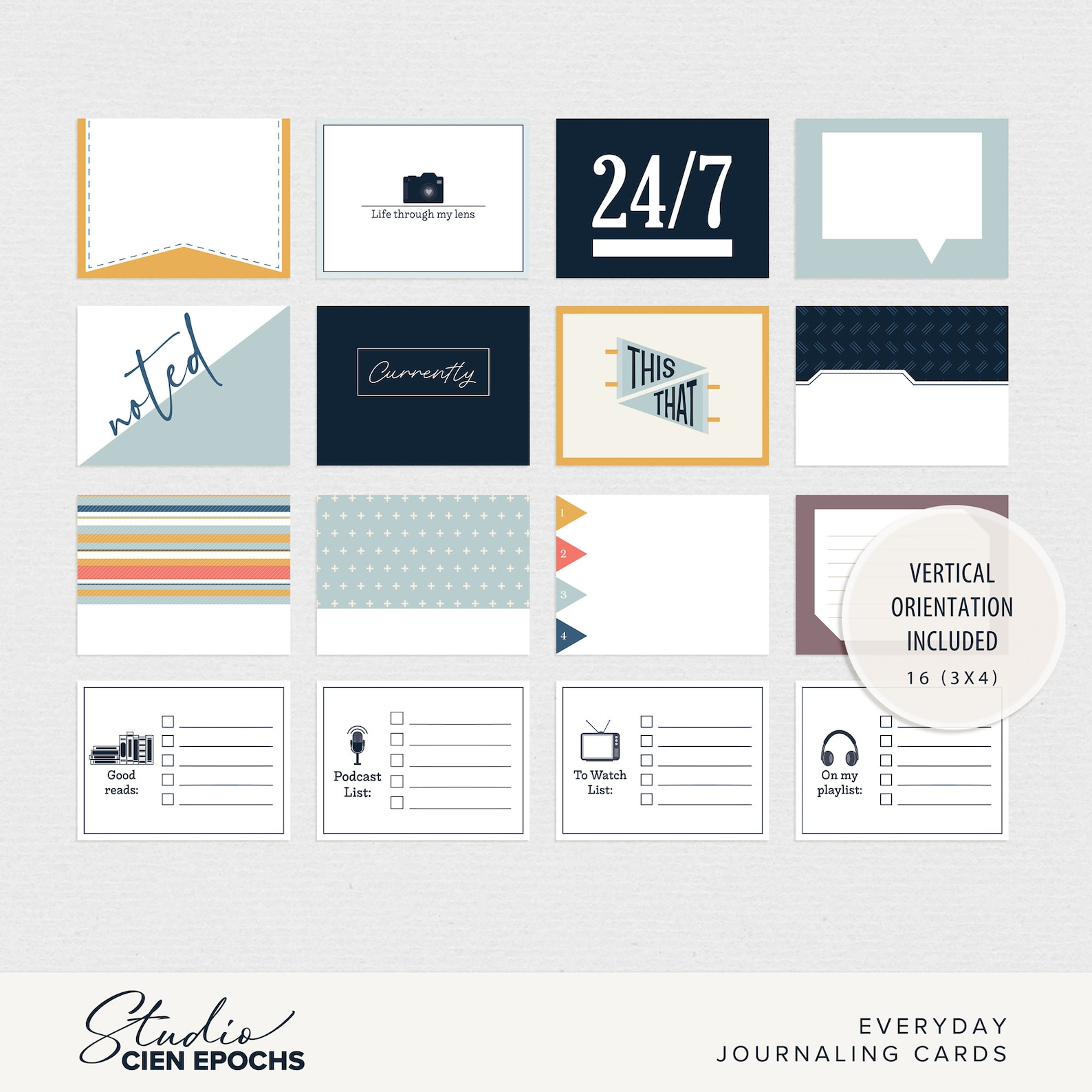 Everyday Journaling Cards Project Life Cards - Etsy