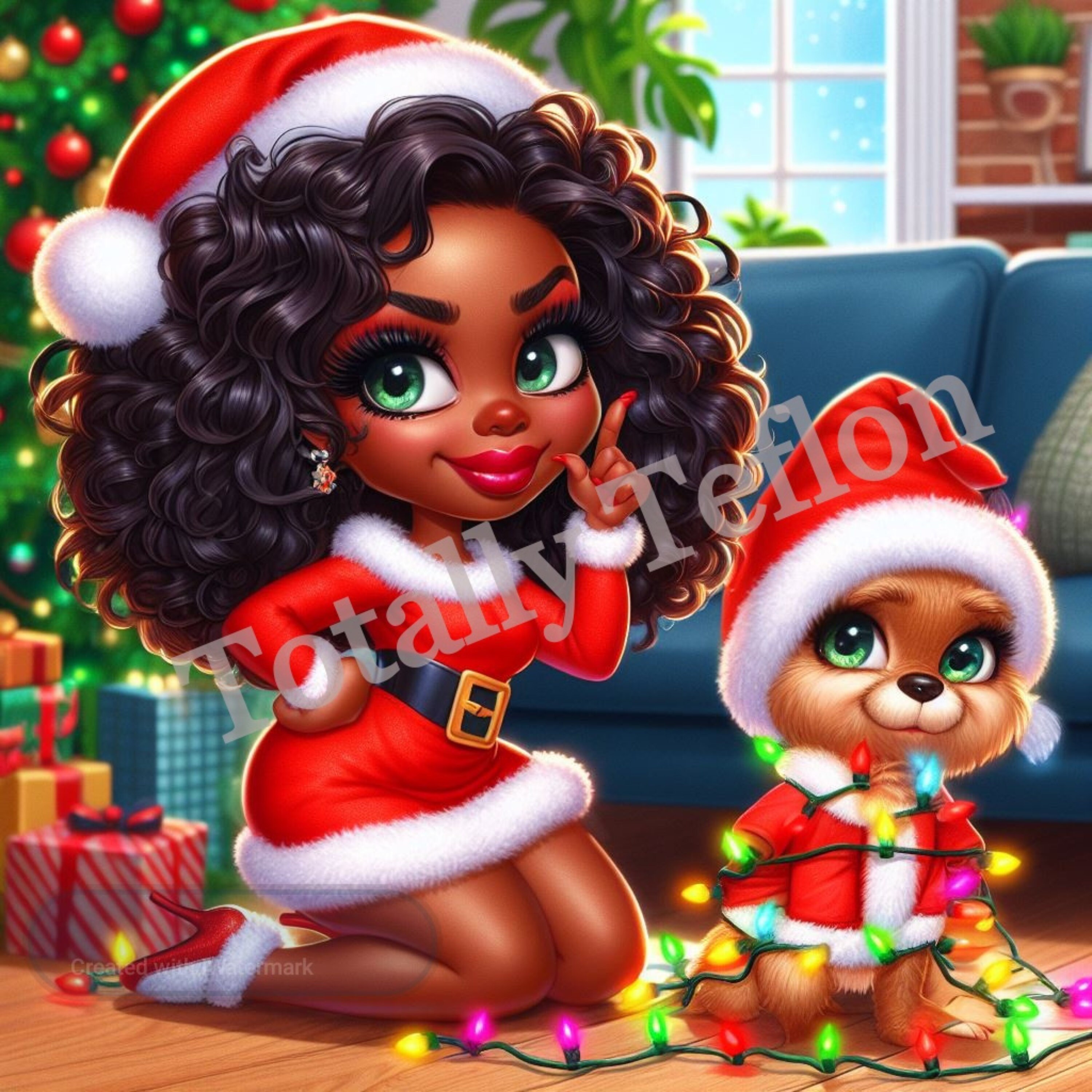 Christmas Cartoon Chibis, Fun Playful Stylish. - Etsy