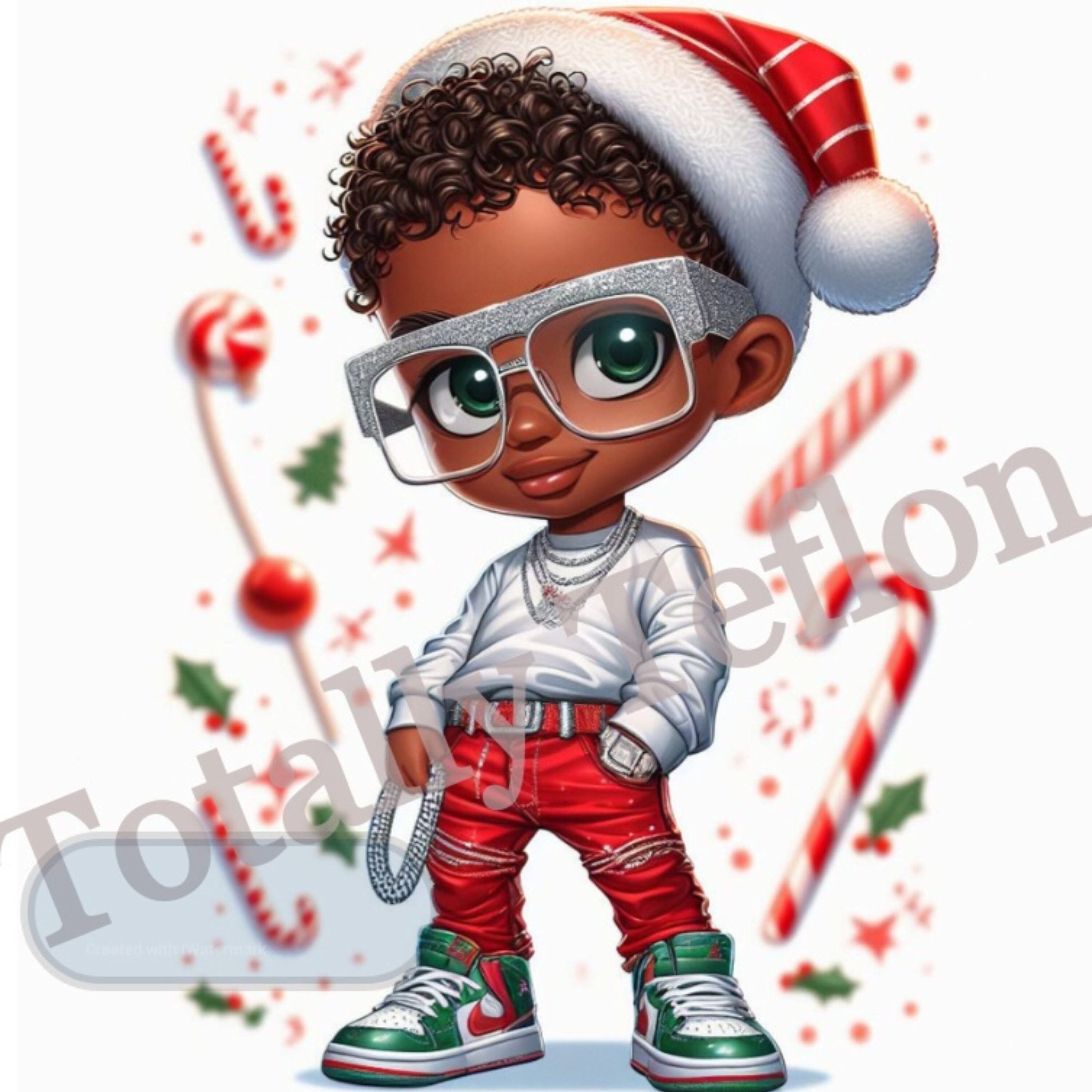 Christmas Cartoon Chibis, Fun Playful Stylish. - Etsy