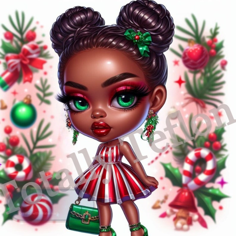 Christmas Cartoon Chibis, Fun Playful Stylish. - Etsy