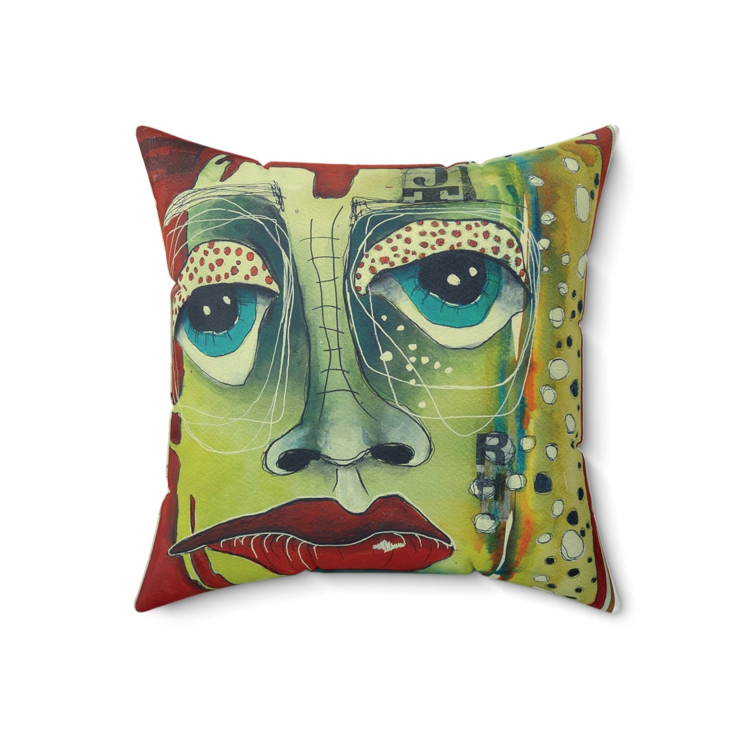 Square Pillow, Cool Pillow, Gift for Him, Gift for Her, Artsy Gift ...