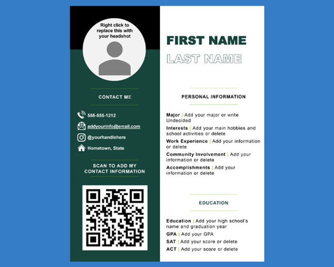 Resume Template for Fraternity Rush, Sorority Rush, or a Job Michigan ...