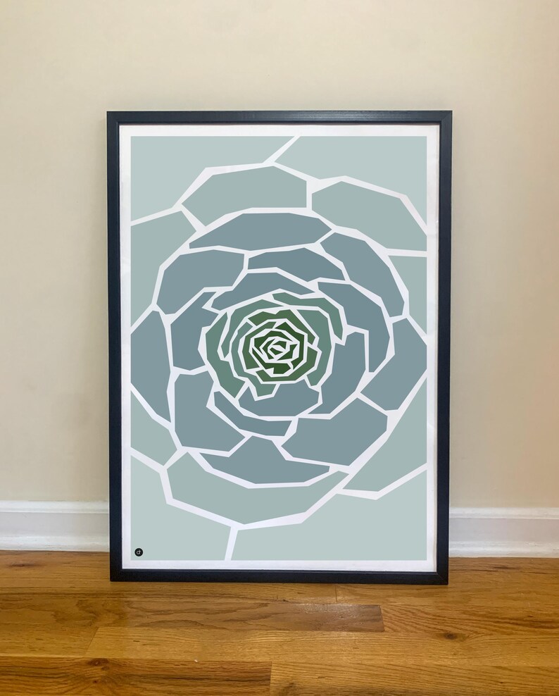 Green Rose Poster - Etsy