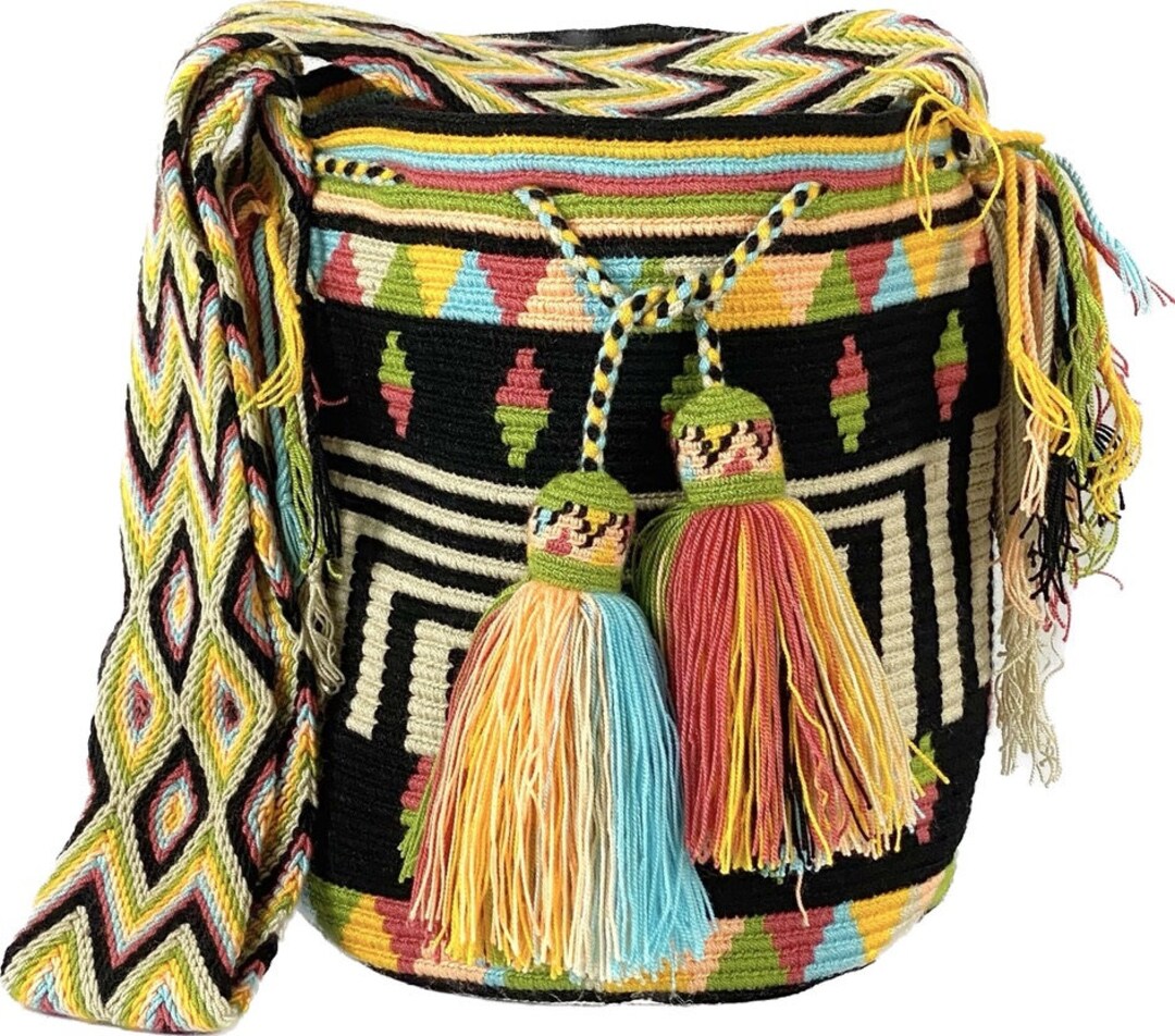 Colombia Wayuu Mochila Bag Handmade Tote Crossbody Handbag Indigenous ...