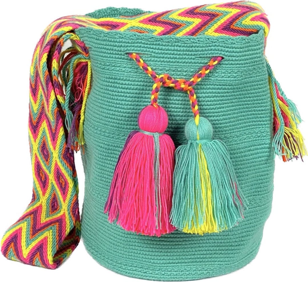 Colombia Wayuu Mochila Bag Handmade Tote Crossbody Handbag Indigenous ...