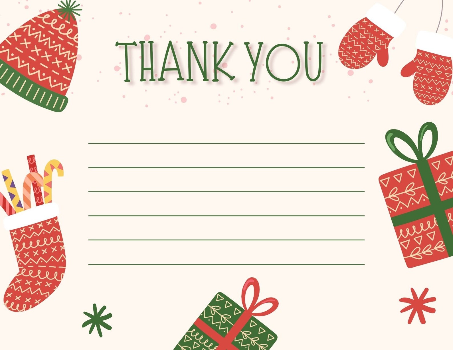 Christmas Thank You Notes - Etsy