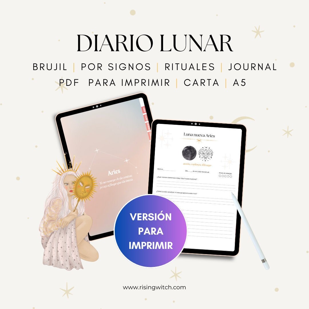 Lunar Diary to Print PDF - Etsy