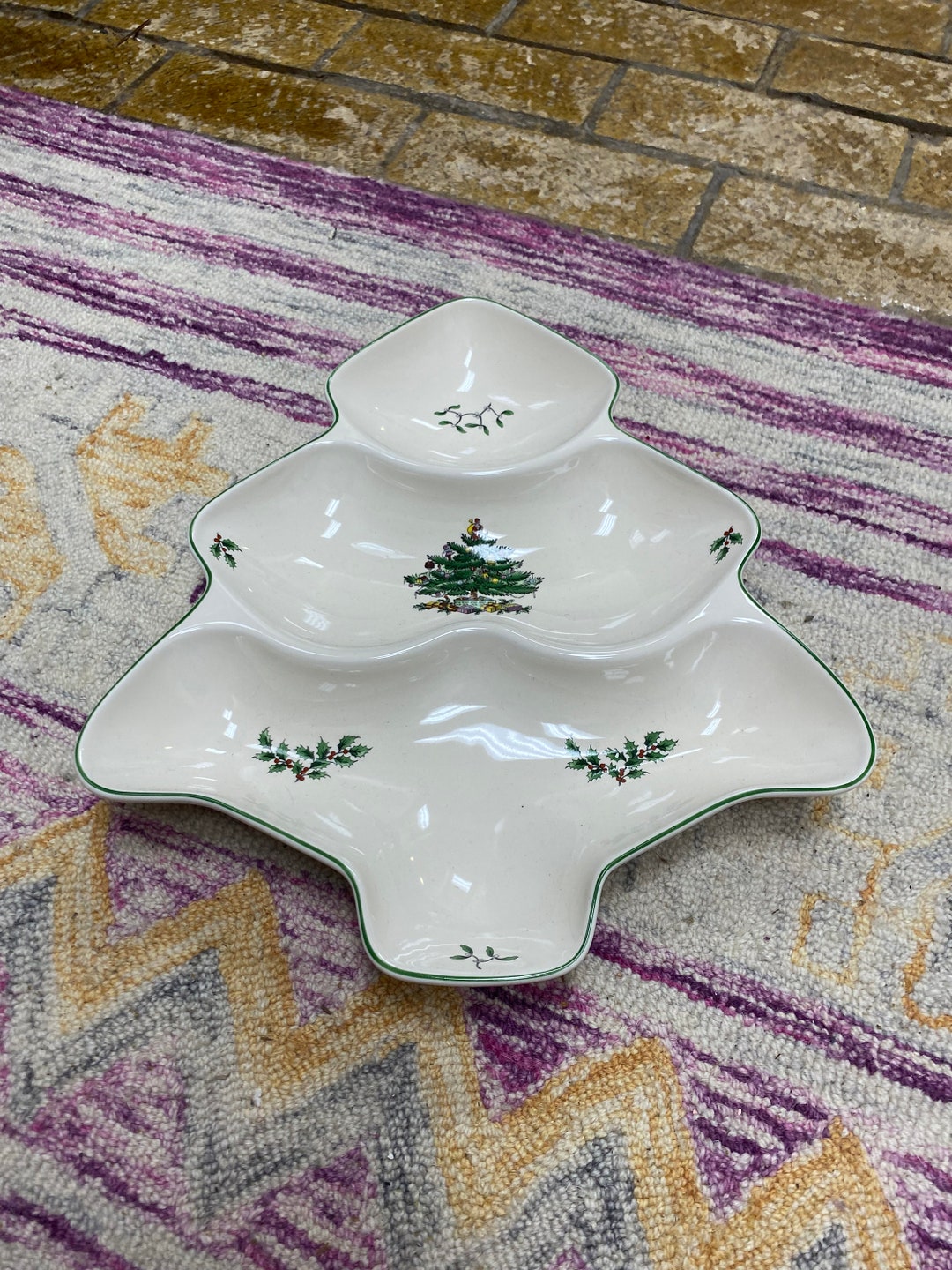 Spode Christmas Tree Shaped 3 Section Serving Dish 14in X 12.5 - Etsy