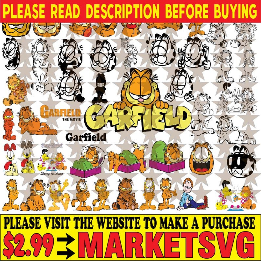 Bundle 49 Files Garfield Bundle Svg Garfield Svg Odie Svg - Etsy