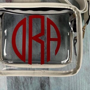 Clear Stadium Bag With Custom Monogram Purse College Colors - Etsy