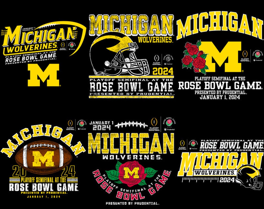 Michigan Wolverines Rose Bowl 2024 Png CFP Semi Football PNG - Etsy ...