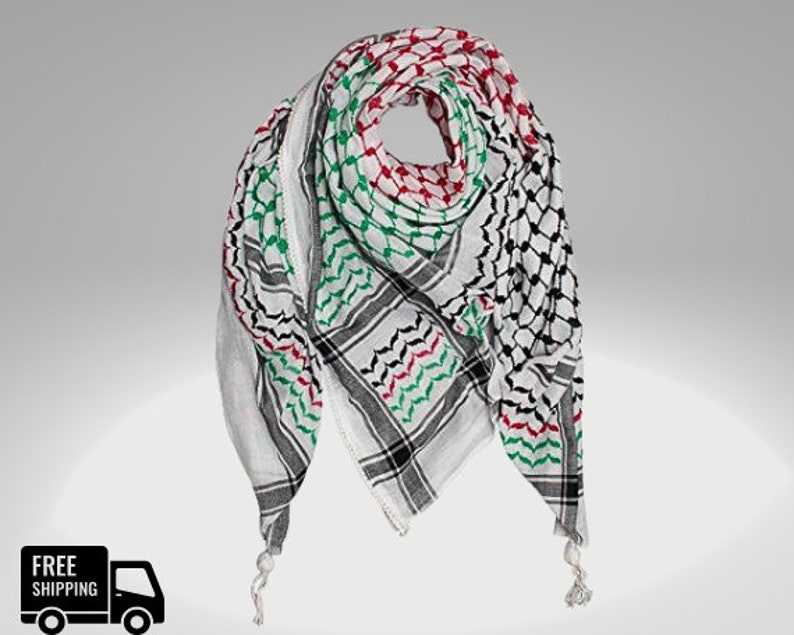 Vintage Arab Style Keffiyeh Palestine, Palestine Printed Shemagh Scarf ...