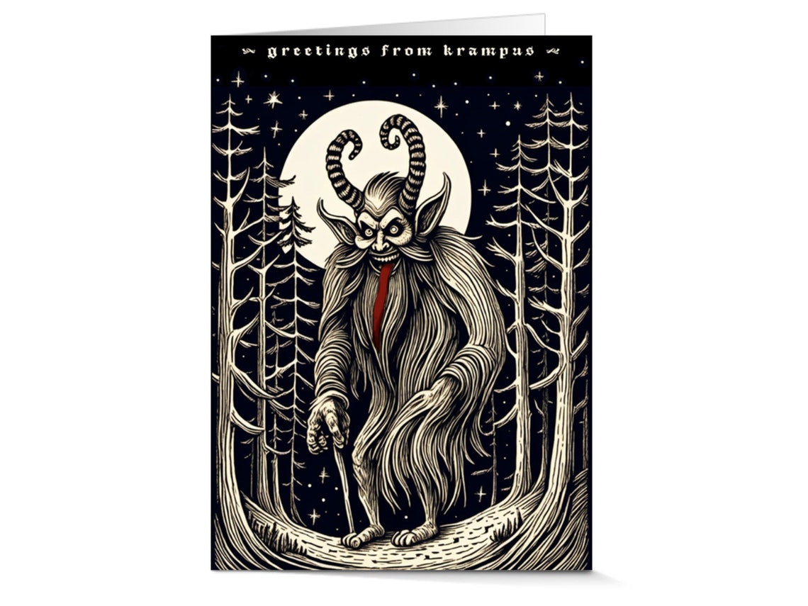 10-pack Greetings From Krampus 5x7 Yule Greeting Card, Pagan Holiday ...