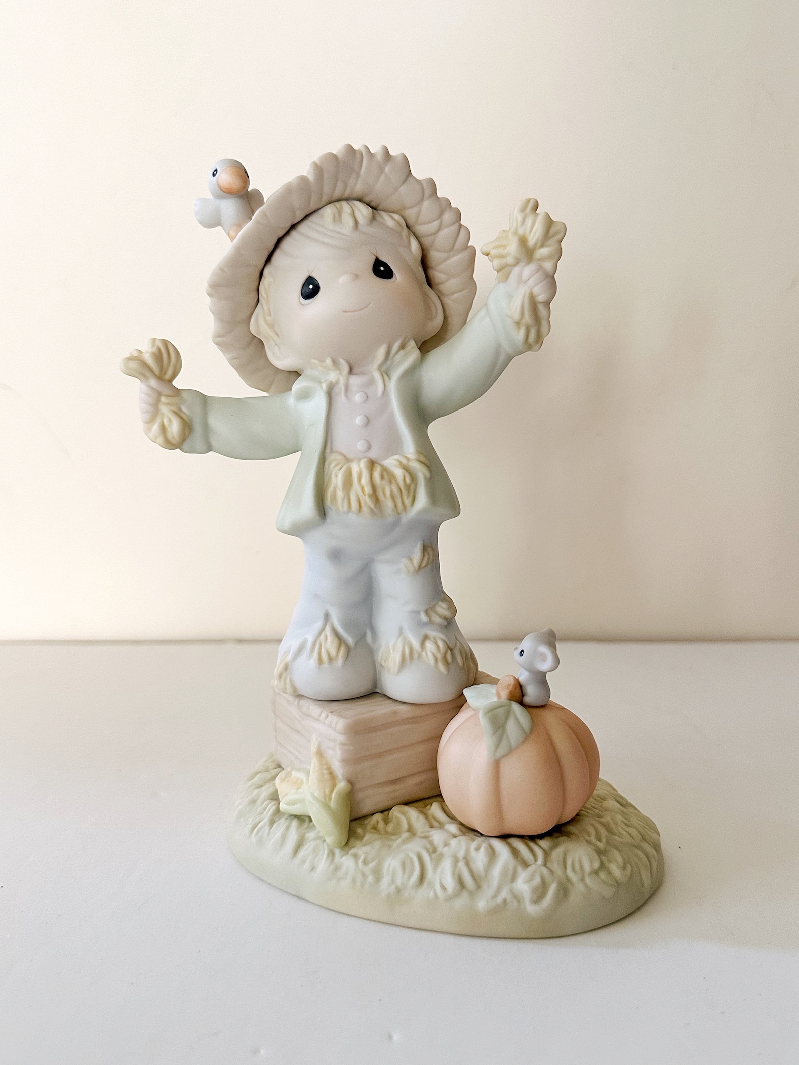 Precious Moment Boy Scarecrow Vintage Collectible Figurine - Etsy