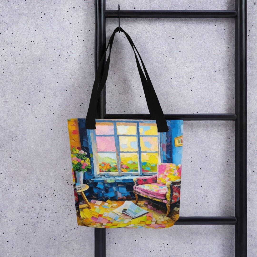 Cottagecore Reading Nook Shoulder Tote Bag, Cozy Reading Space, Unique ...