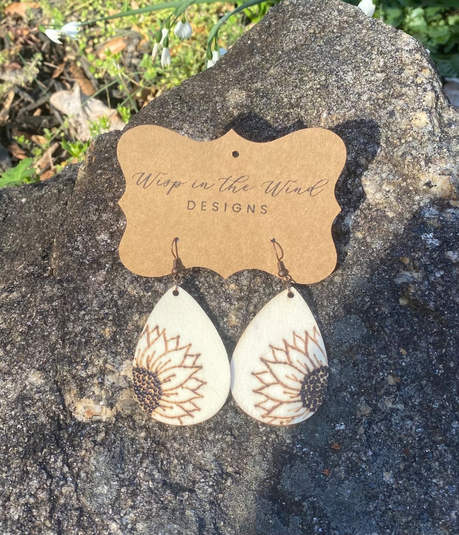 Wood Burned Earrings - Etsy