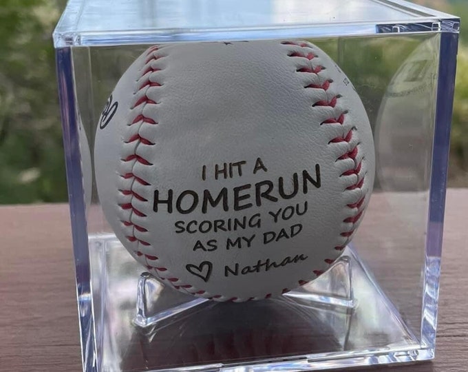 Personalized Engraved Leather Baseball- Custom Baseball Gift- Baseball ...