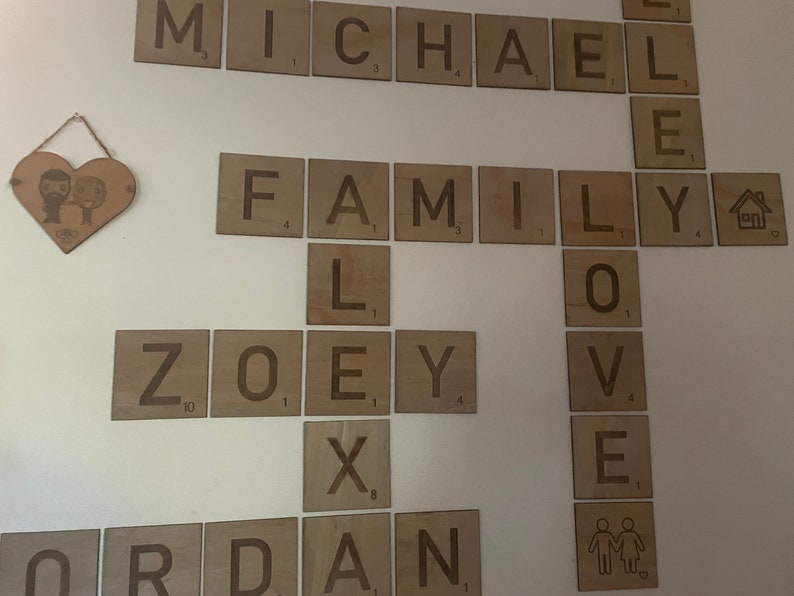 Wall Sign Wood Scrabble Letters- Scrabble Tiles- Letter Decor- Home ...
