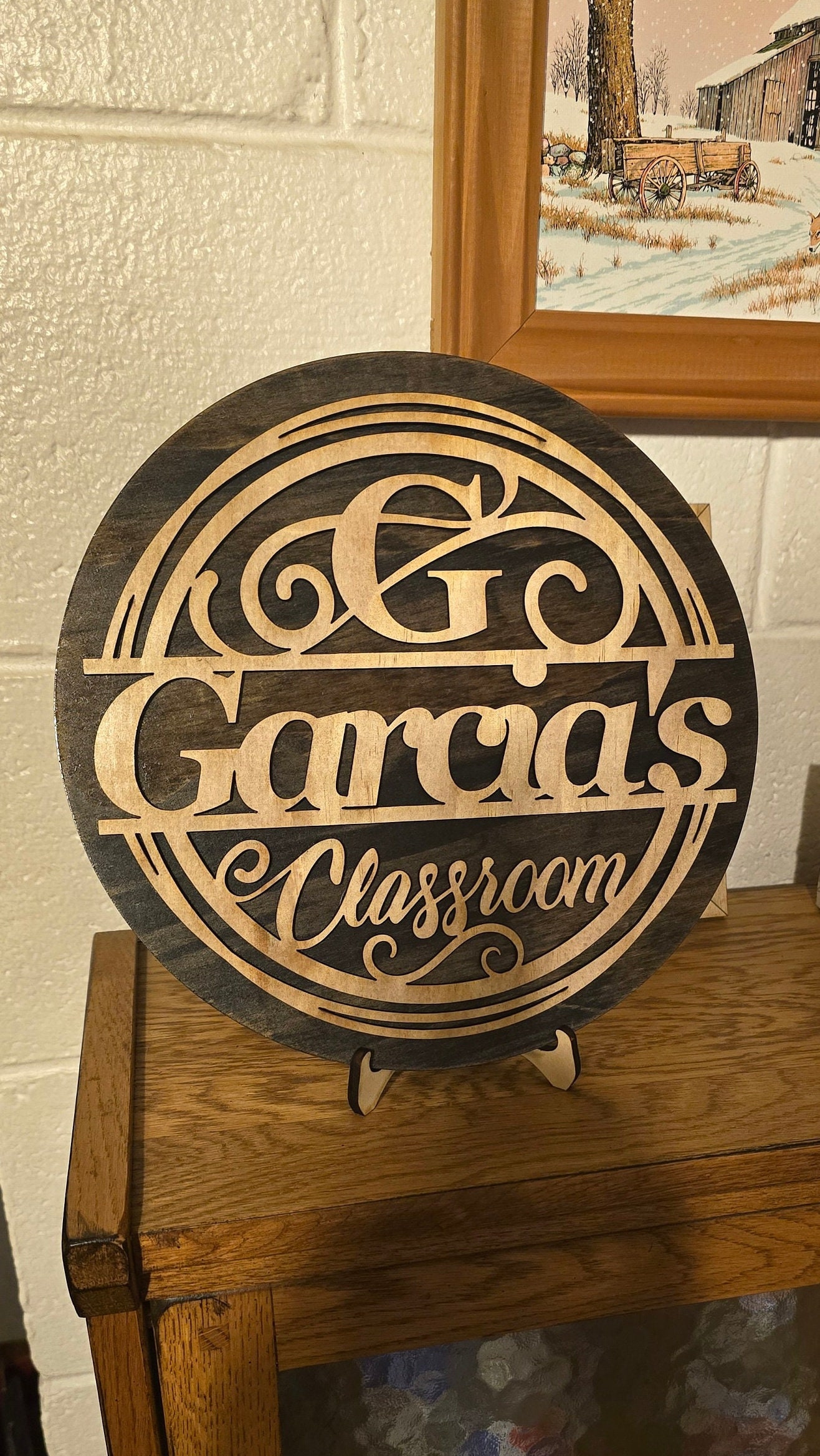 Personalized Round Classroom Sign - Teachers Classroom Sign, Custom ...