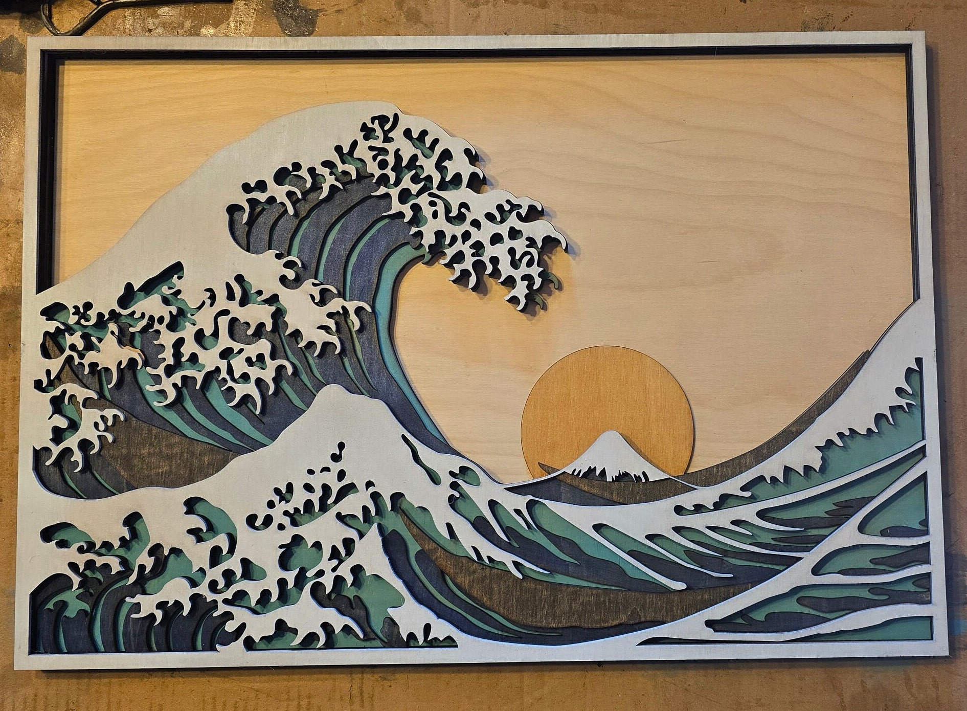 Layered Wood Wave 3D Wall Art - Etsy