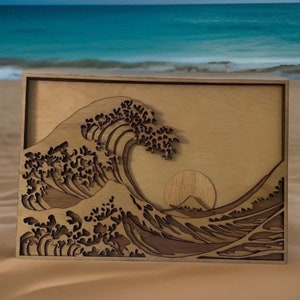 Layered Wood Wave 3D Wall Art - Etsy