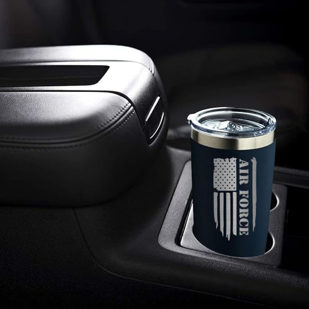 Laser Engraved Military Branch Flag Tumbler - Battle Flag ARMY Marines ...