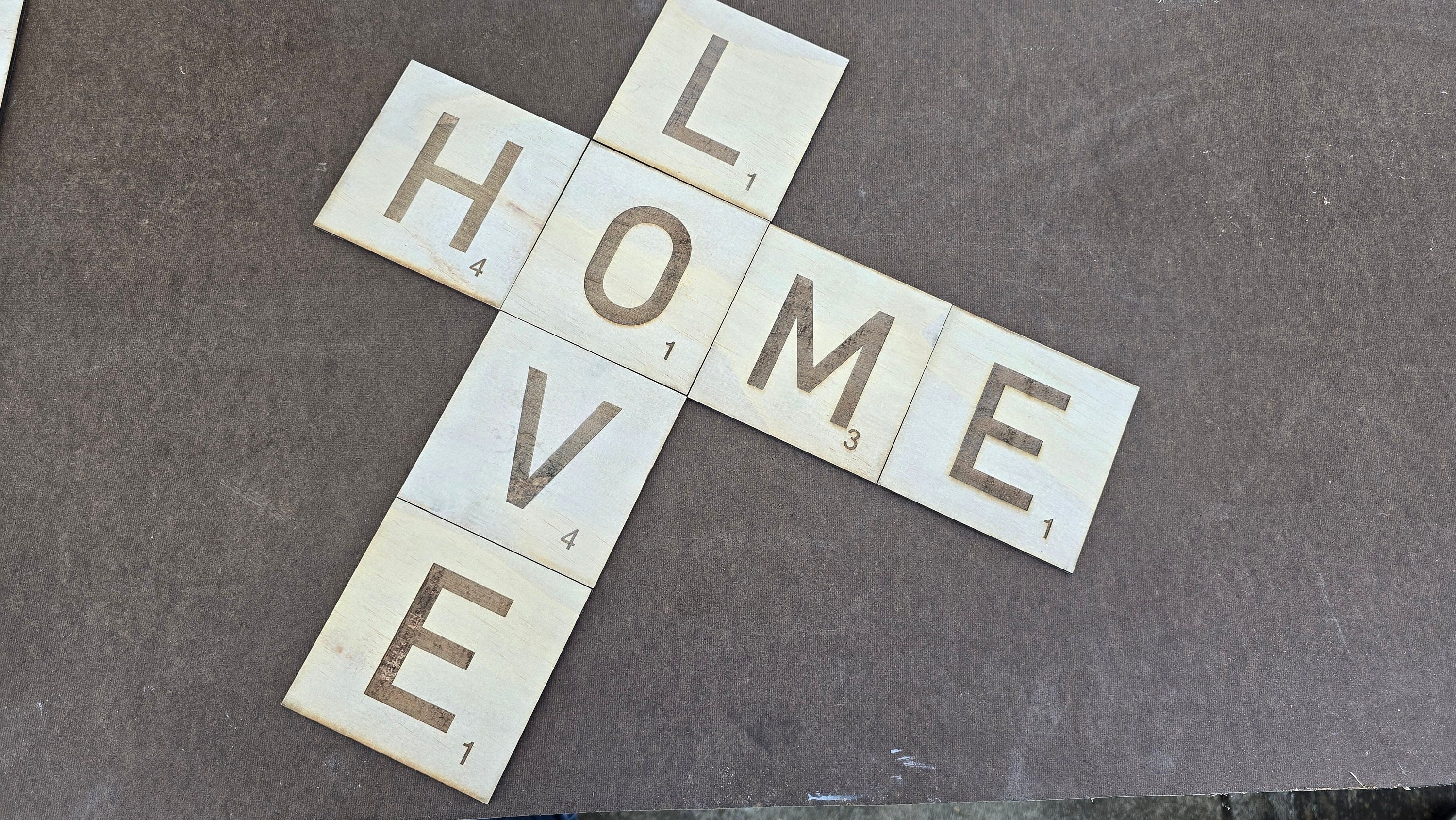 Wall Sign Wood Scrabble Letters Scrabble Tiles Letter Decor Home Decor ...