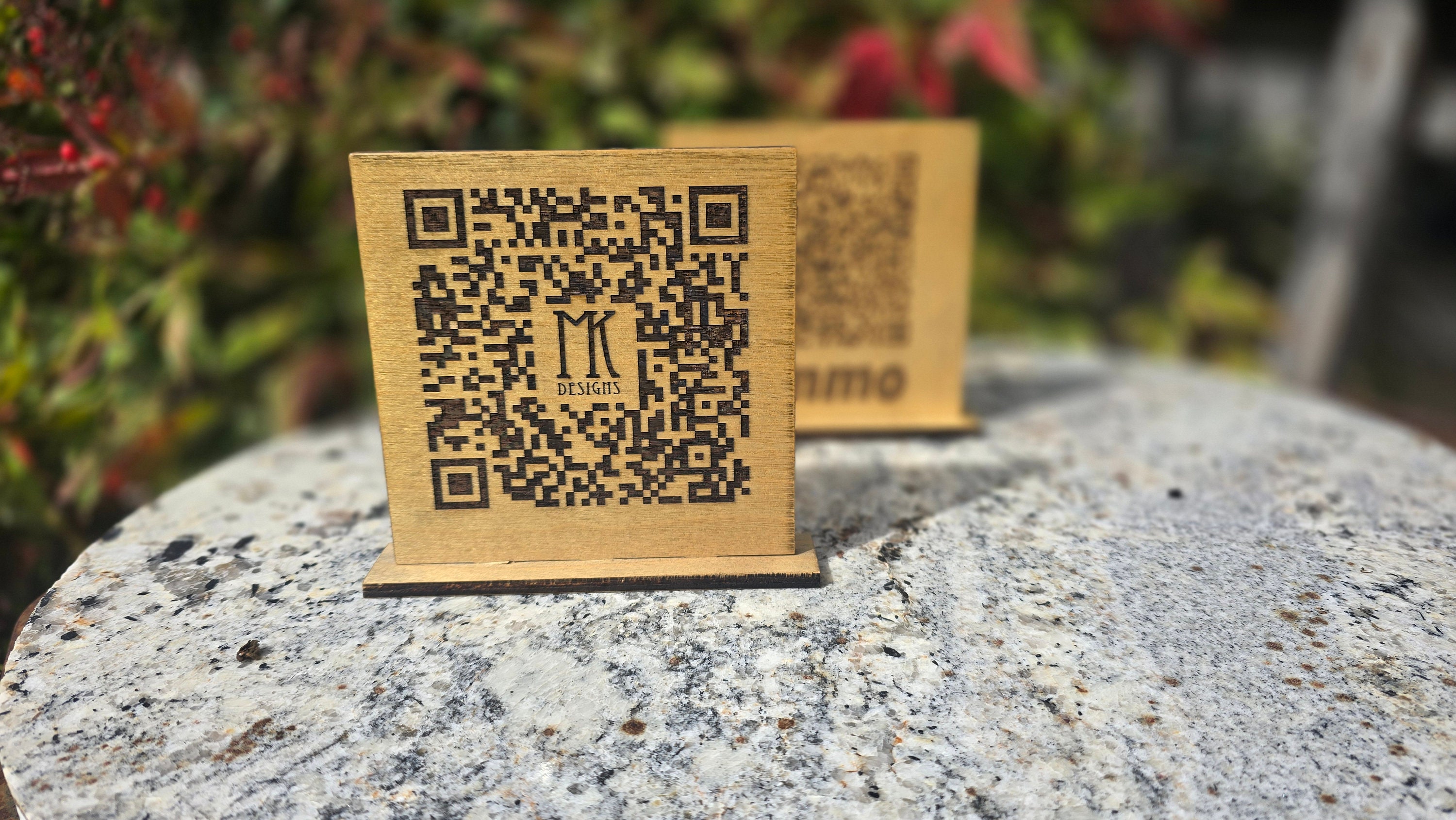 Engraved Wooden QR Code Sign - Sales, Airbnb, Menus, WIFI - Etsy
