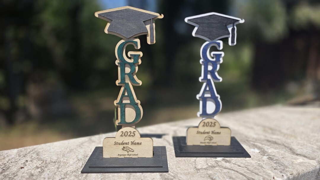 Personalized 2025 Graduation Gift | Custom Laser Cut Graduate Stand ...