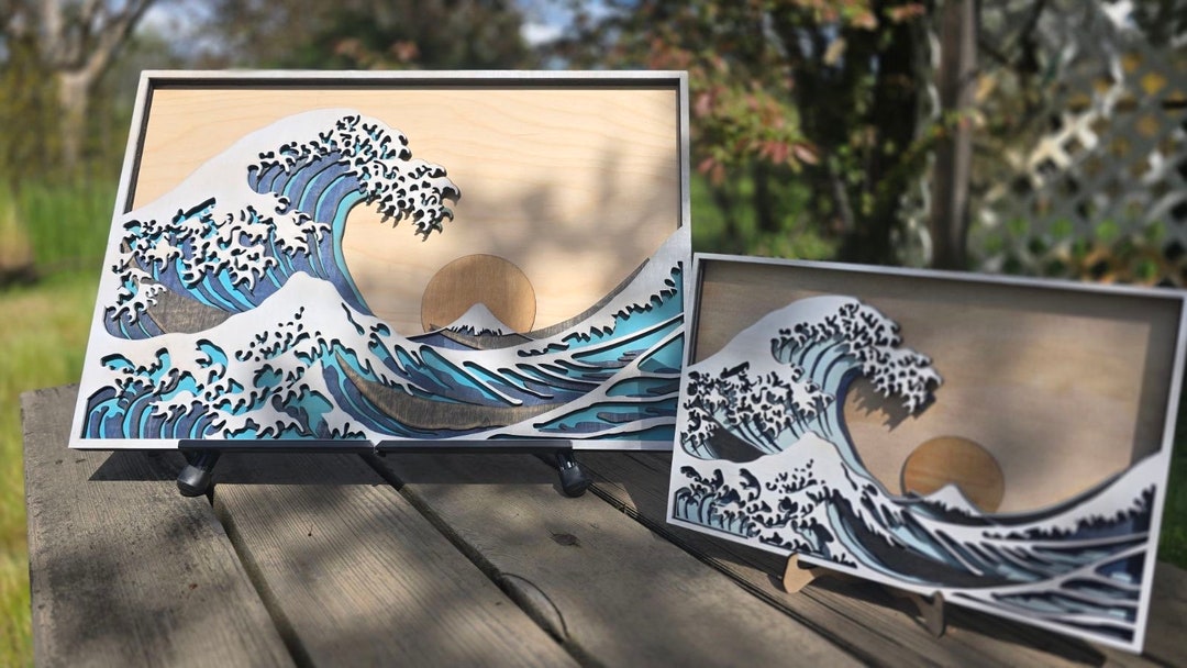 Layered Wood Wave 3D Wall Art - Etsy