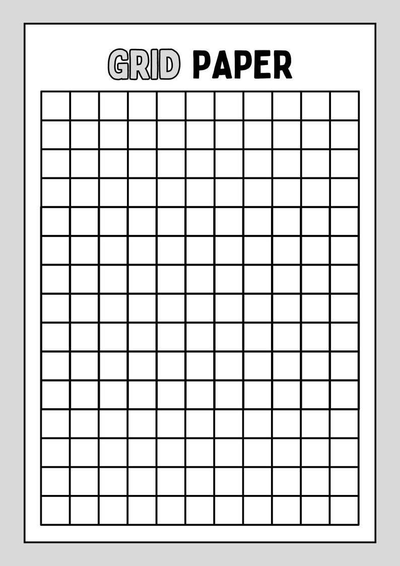 Graph Paper Bundle Printable Graph Grid Paper Templates Graph Pages ...