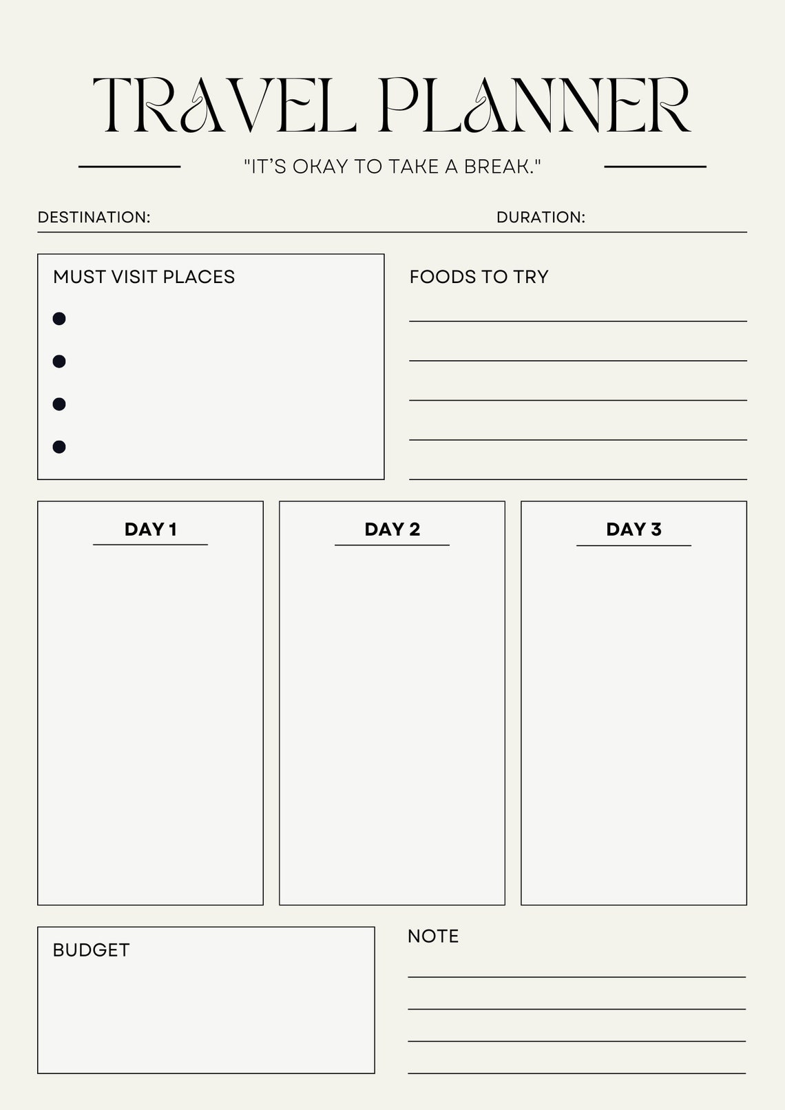 Travel Planner Digital Travel Planner for Travel Itinerary Digital ...