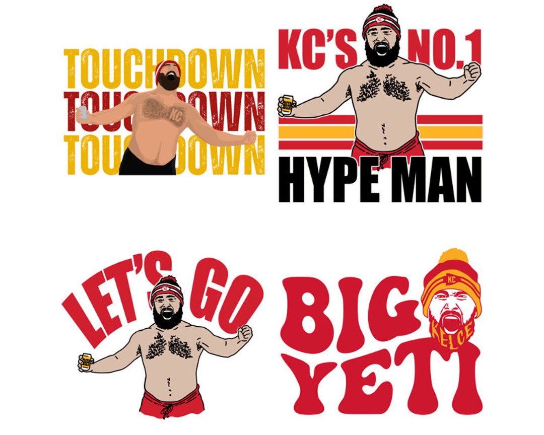 Jason Hype Man PNG, Hype Man Png, Jason Kelce No Shirt Png, Kelce Png ...