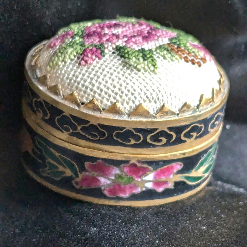 Petit Point Pill Box - Etsy