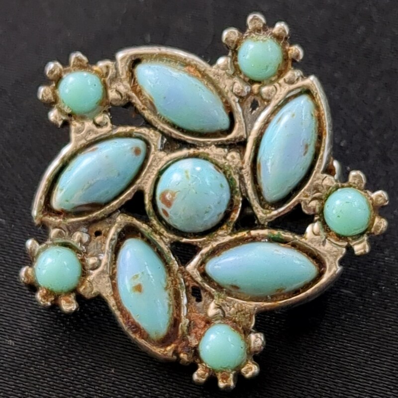 Turquoise Brooch - Etsy