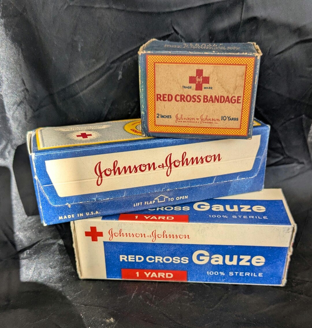 Red Cross Bandages by Johnson and Johnson in Original Packaging From ...