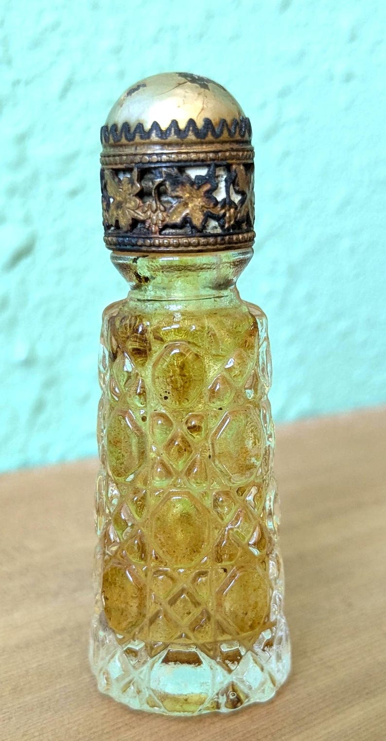 Vintage Miniature Perfume Bottle From Czech. - Etsy