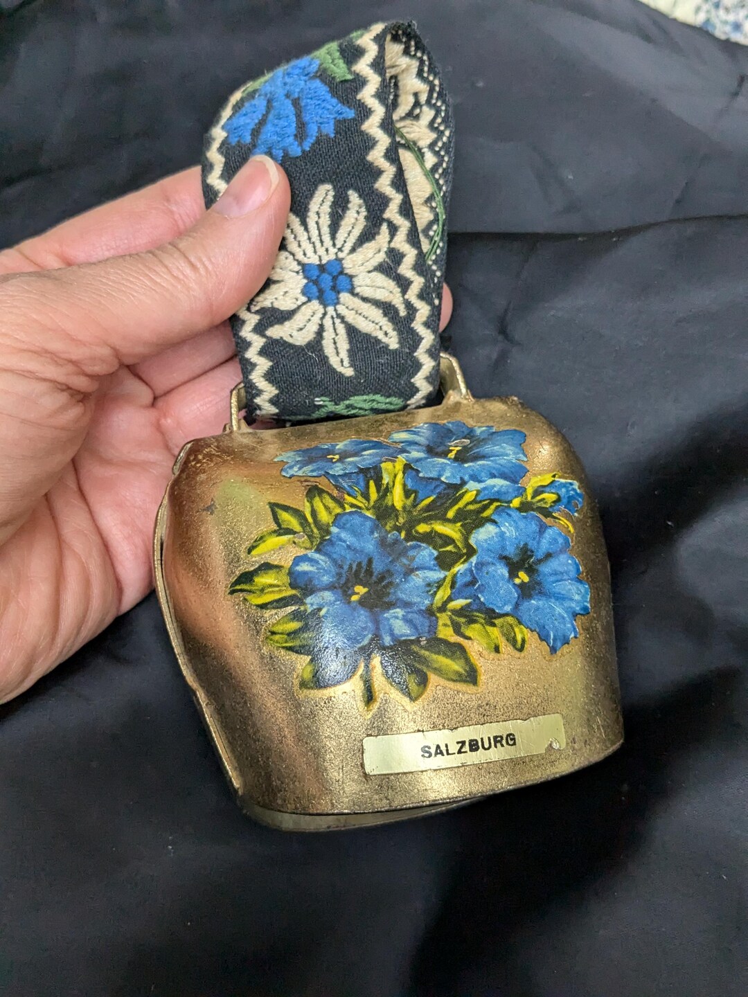 Vintage Brass Cow Bell From Salzburg Austria - Etsy