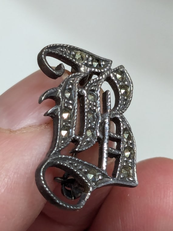 Vintage monogram of the letter B in sterling silver 9… - Gem