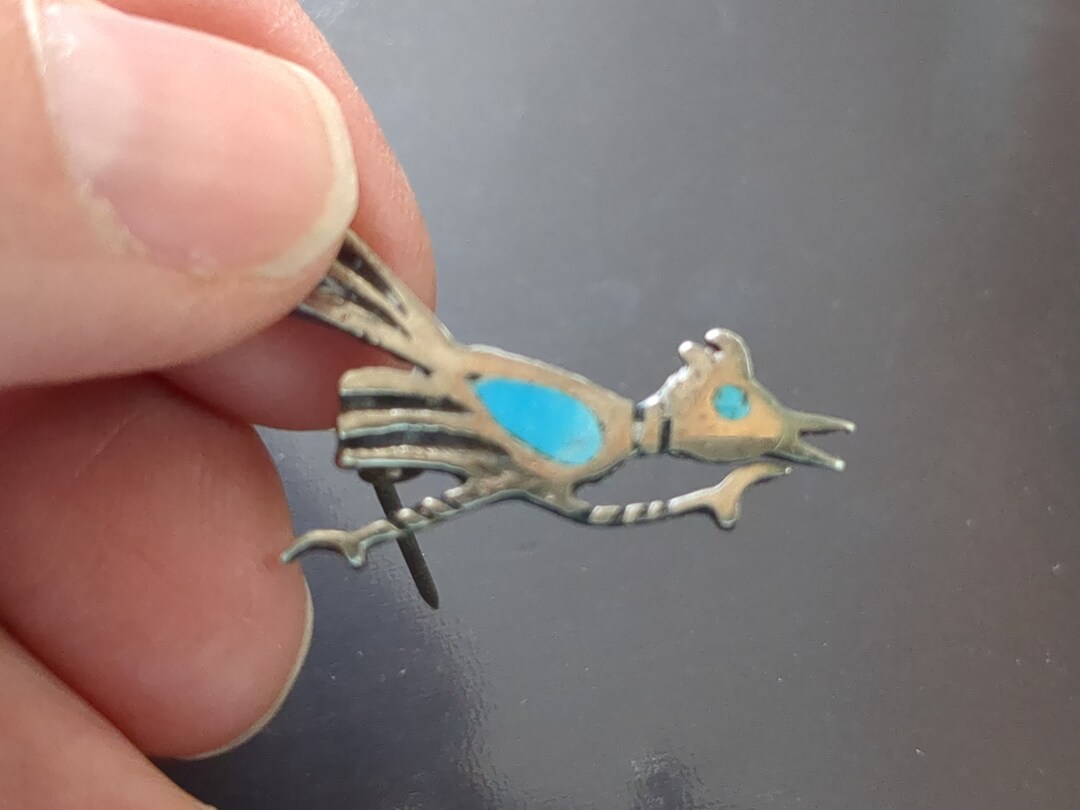 Sterling Silver Road Runner Pin - Etsy