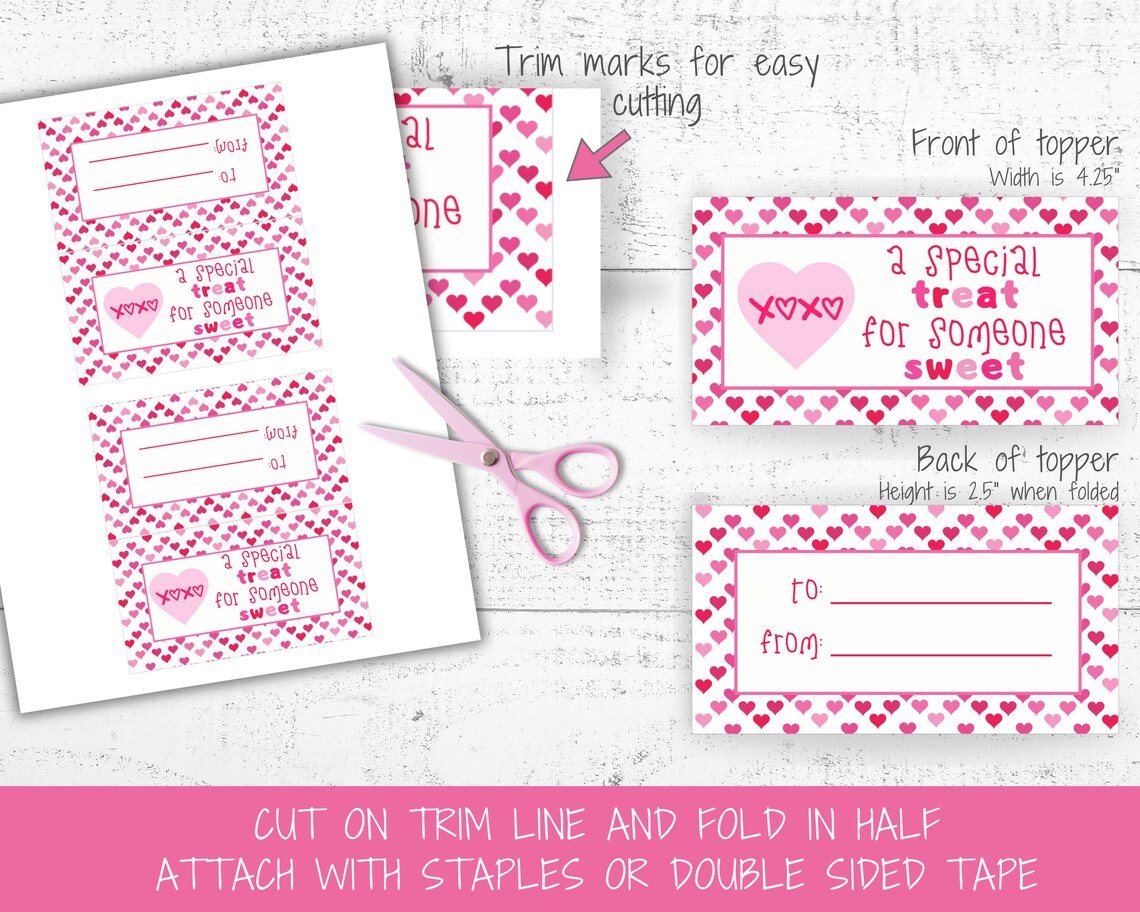 Valentine Treat Bag Topper Printable | Valentine Goodie Bag Topper ...