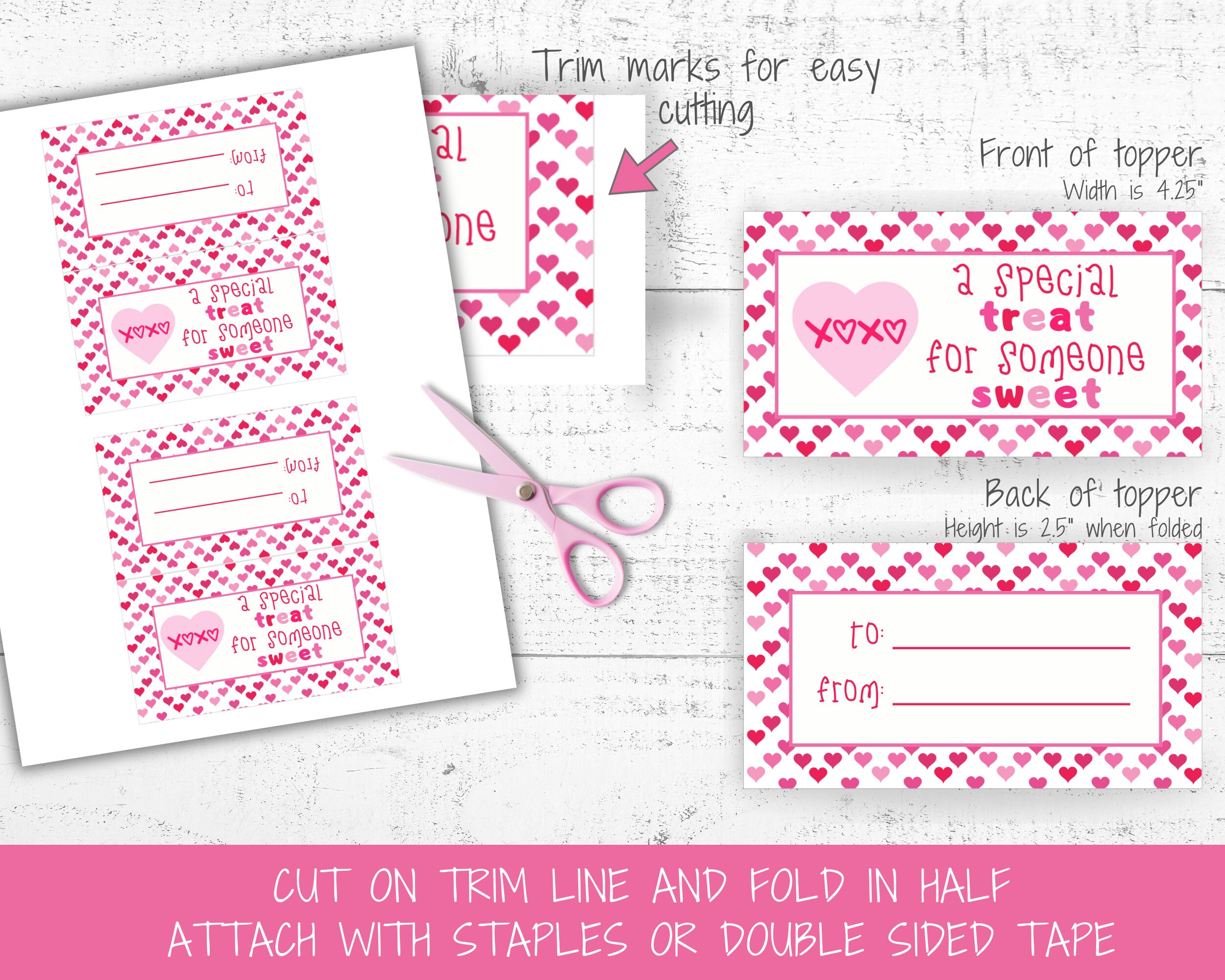 Valentine Treat Bag Topper Printable | Valentine Goodie Bag Topper ...