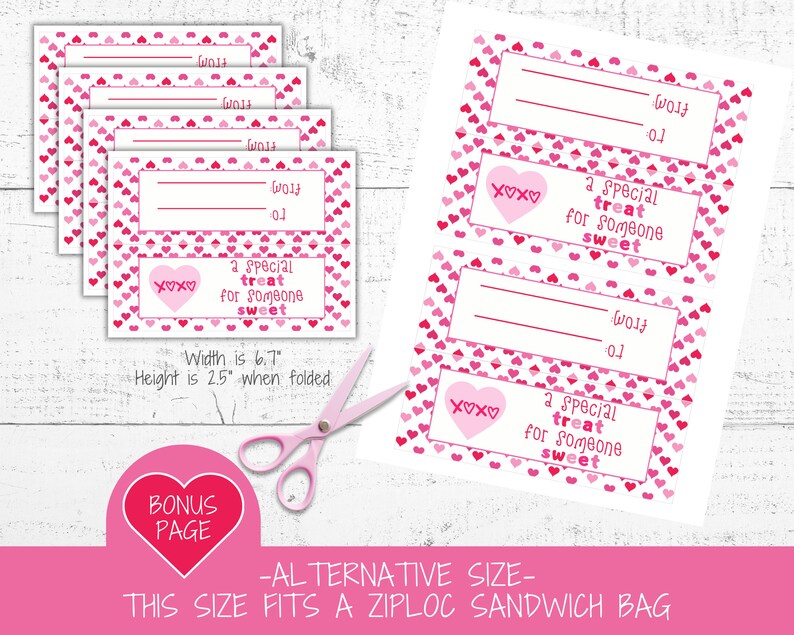 Valentine Treat Bag Topper Printable | Valentine Goodie Bag Topper ...