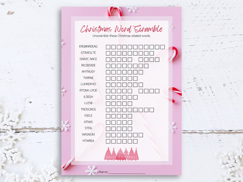 Printable Christmas Games | Holiday Party Games | Christmas Family ...