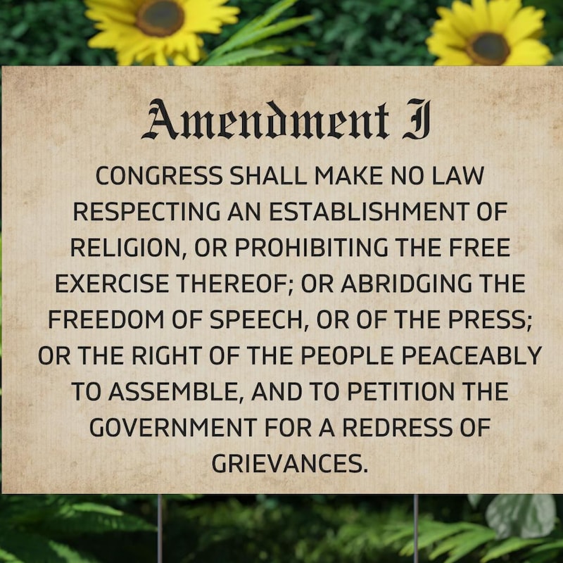 Free Speech Yard Sign - Etsy