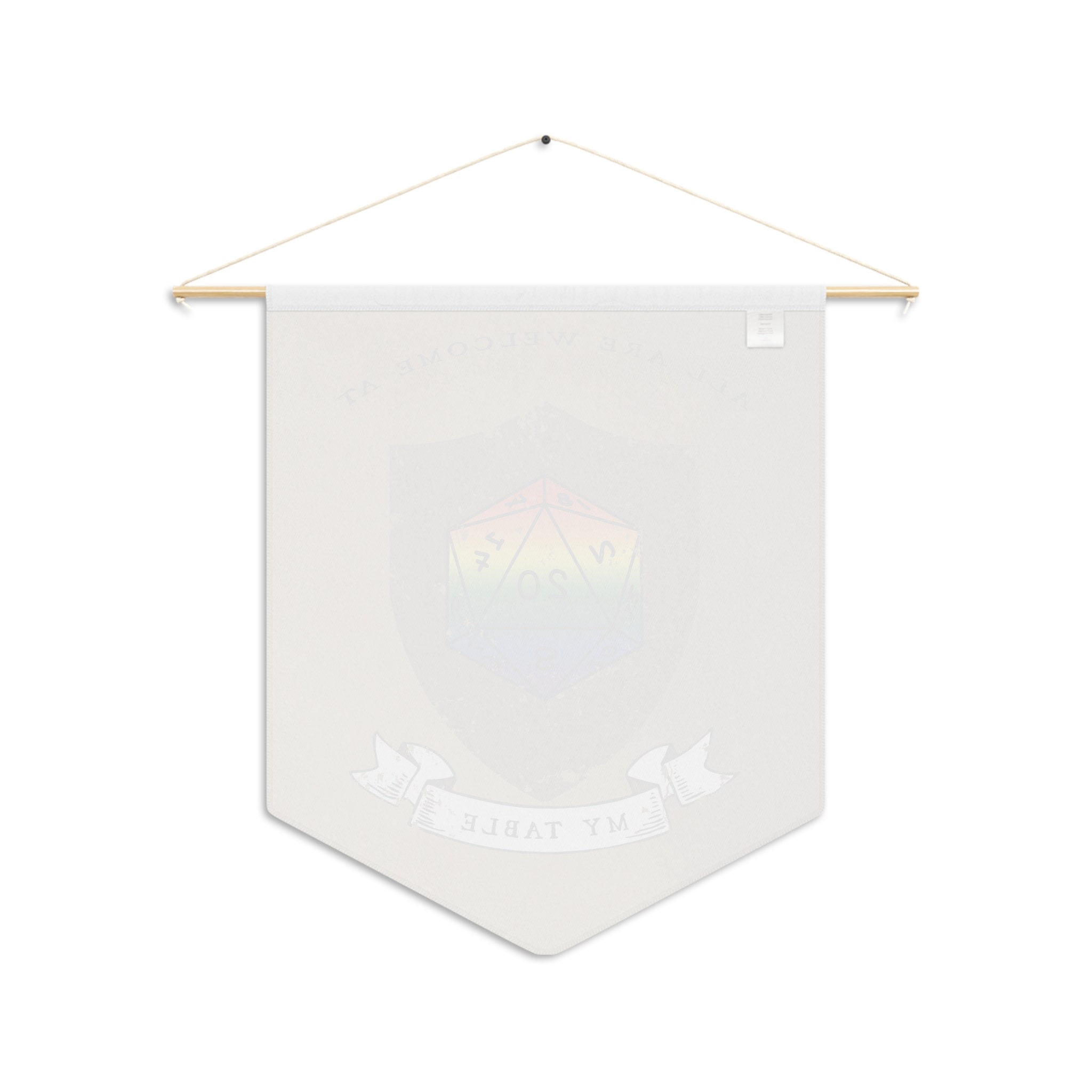TTRPG Gaming Room D20 Rainbow Pride Flag Pennant - Etsy