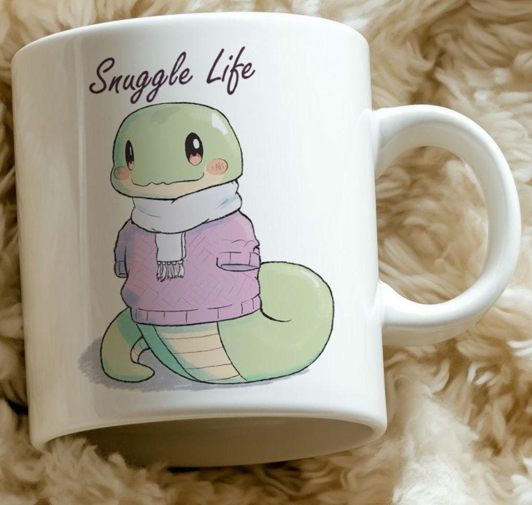 Snuggle Snake Mug | Cute Snake Mug for Coffee and Tea - Etsy
