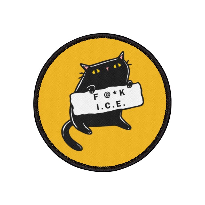 Anti ICE Black Cat Protest Patch: Anti-fascist Activist Iron-on - Etsy