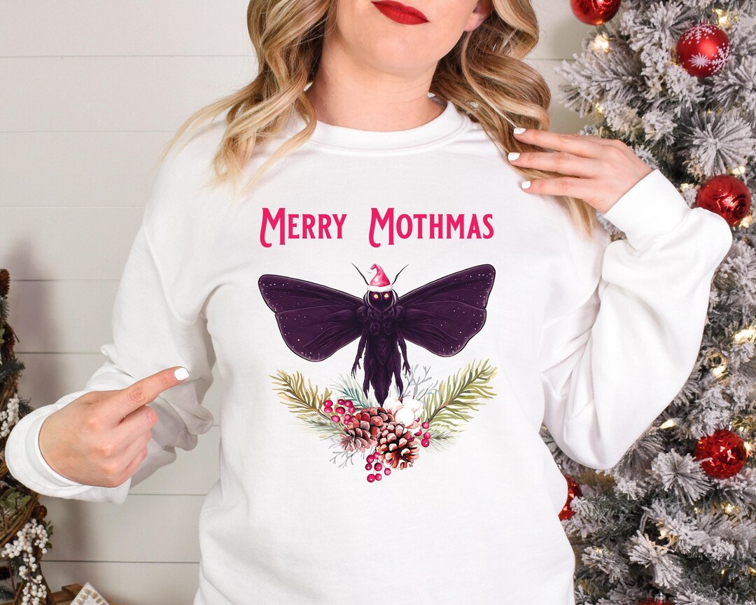Mothman Cryptid Christmas Sweatshirt - Etsy